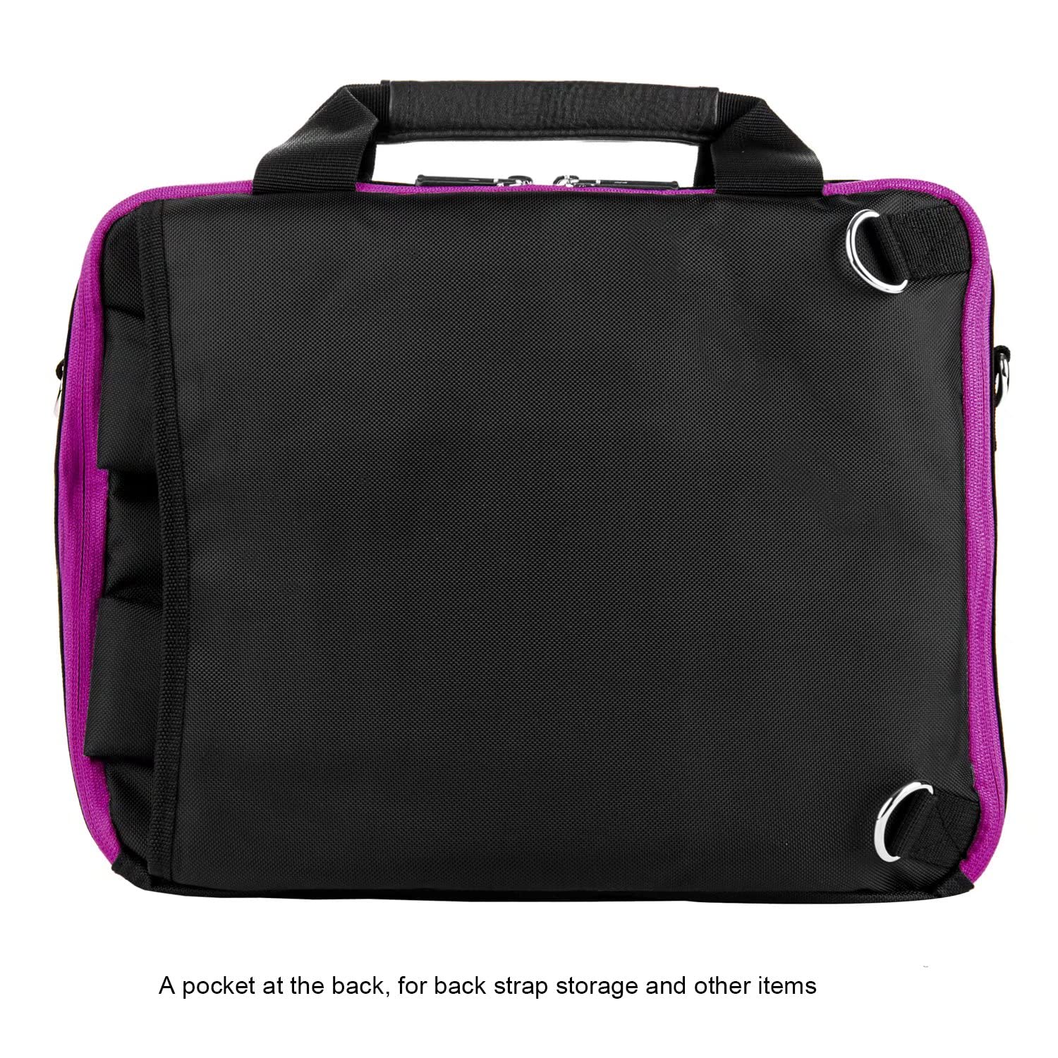 Vangoddy Adult Unisex 11 - 12 Inch Laptop Bag - Purple - Convertible Briefcase Messenger Bag - Fits up to 12.5" Laptops/Tablets