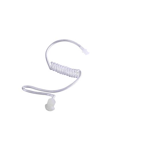 KEYBLU 10 Pcs Clear Acoustic Tube Replacement Replacement for Two Way Radio Earpiece, Headset (with Connector 10 Pack)
