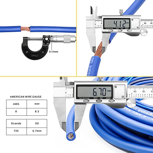 RECOIL True 8 Gauge Complete CCA Amplifier Wiring Kits with OFC RCA Cable