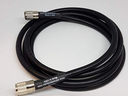 Alpha - 3ft RG8u RG8 Coax Cb Ham Radio Cable with AMPHENOL PL259s Attached