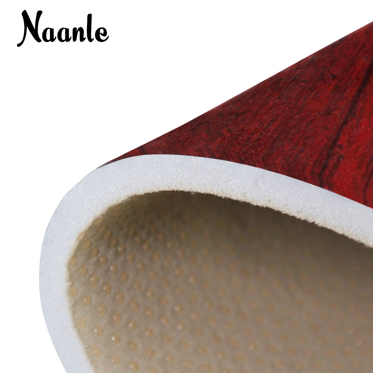 Naanle Winter Holiday Area Rug 3'x5', Christmas Tree Snowflake Polyester Area Rug Mat for Living Dining Dorm Room Bedroom Home Decorative