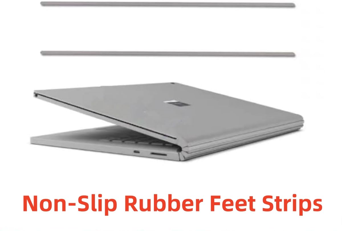 Laptop Rubber Feet Strips Replacement for Microsoft Surface Book Laptop 1, 2, or 3 13.5" for Laptop Bottom Case Nonskid Silicone Bumper Rubber Foot Strips