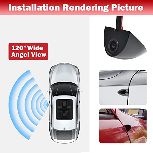 Anina Car Door Side View Camera 120° Wide Angle View Car Camera Replacement for Trailer RV Truck Camper Car Blind Spot Camera