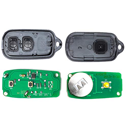 Keymall keyless Entry Replacement Car Key 2+1B Fob Remote for Toyota Tacoma Tundra Camry Installed Keyless Entry RS320, BAB237131-056