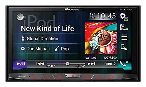 Pioneer 6.8" Double DIN Touchscreen Display, Apple iPhone and Android Music Support, Bluetooth in-Dash AM/FM Front USB Digital Multimedia Car Stereo Receiver/Free Alphasonik Earbuds