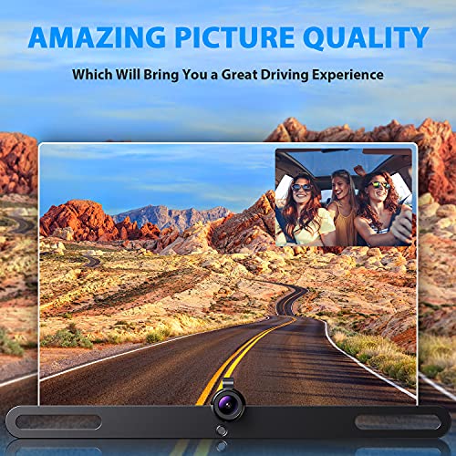 HD 720P eRapta ERT02 Backup Camera Front Rear View License Plate Reverse Universal for Pickup Truck Car SUV 149° Perfect Angle Night Vision Mirror Function Waterproof