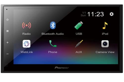 Pioneer 6.8" Double DIN Touchscreen Display, Apple iPhone and Android Music Support, Bluetooth in-Dash AM/FM Front USB Digital Multimedia Car Stereo Receiver/Free Alphasonik Earbuds