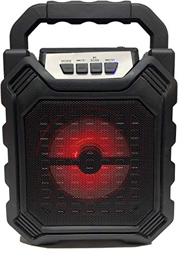 FM Radio TF/USB MP3 Player Bluetooth Portable Speaker Rechargeable-Black