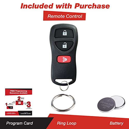 KeylessOption Keyless Entry Remote Control Car Key Fob Replacement for KBRASTU15, CWTWB1U733