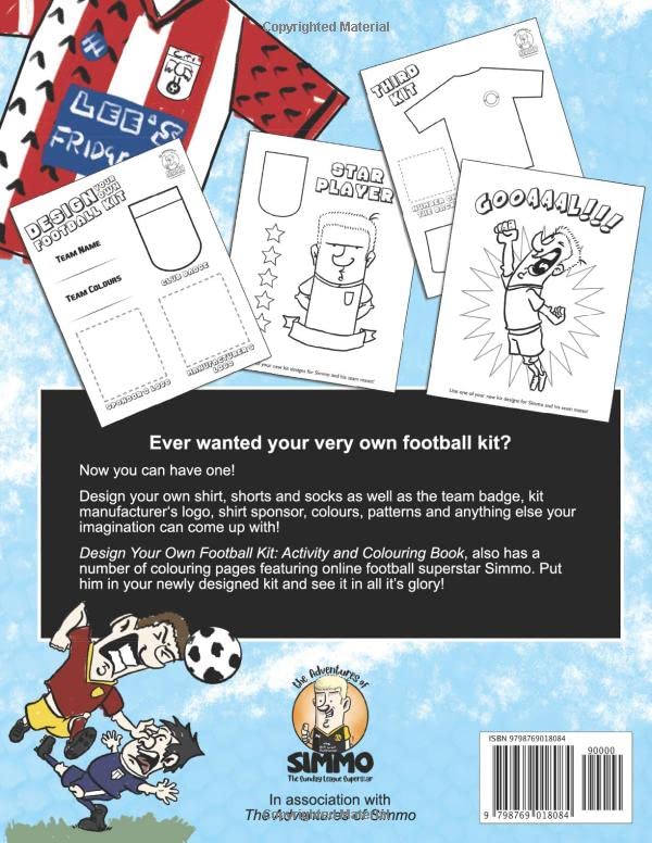 Design Your Own Football Kit: Activity And Colouring Book For Kids 8-14