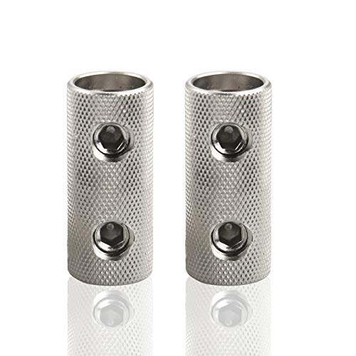 ZOOKOTO 2Pcs 0/1 Gauge Wire Audio Car Brass Terminal Butt Connectors Car Stereo Power or Ground Wire Splice Coupler