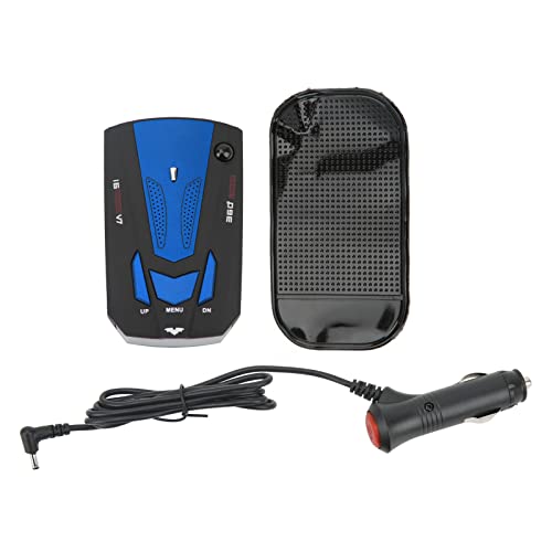 Car Radar Detector, Dc 12v Long Range Laser Radar Detector with 360 Degree Protection, Voice Alerts and and Speed Camera Alerts Vehicle Electronics Car Speed Detector Radar for Police(Blue)