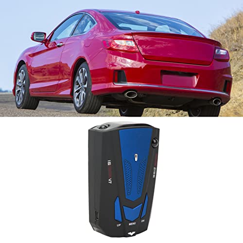 Car Radar Detector, Dc 12v Long Range Laser Radar Detector with 360 Degree Protection, Voice Alerts and and Speed Camera Alerts Vehicle Electronics Car Speed Detector Radar for Police(Blue)