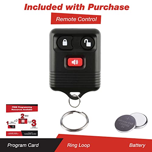 KeylessOption Keyless Entry Remote Control Car Key Fob Alarm for Ford Lincoln Mercury CWTWB1U345