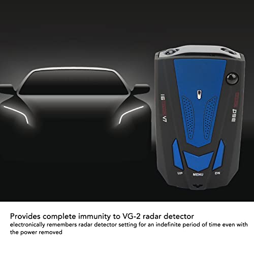 Car Radar Detector, Dc 12v Long Range Laser Radar Detector with 360 Degree Protection, Voice Alerts and and Speed Camera Alerts Vehicle Electronics Car Speed Detector Radar for Police(Blue)