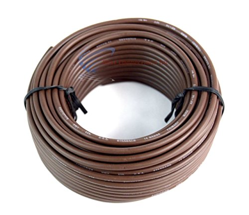 Best Connections Audiopipe Copper Clad Stranded Car Audio Primary Remote Wire (14 Gauge 50', Brown)