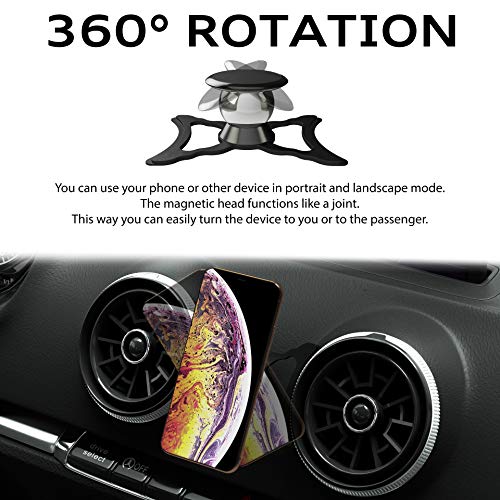 innoGadgets Magnetic Phone Mount Compatible with Audi A3/S3/RS3 | Smartphone Holder | Metal Magnet Stand | Audi A3 8V (2014-2019) Accessories | Vent Mounting for GPS, Tablet