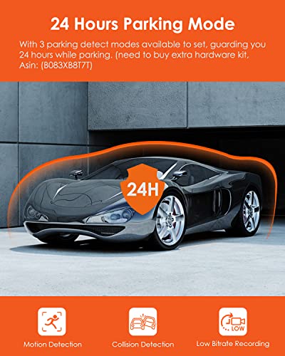 Vantrue X4S Duo Dash Cam+Harewire Kit+GPS Mount