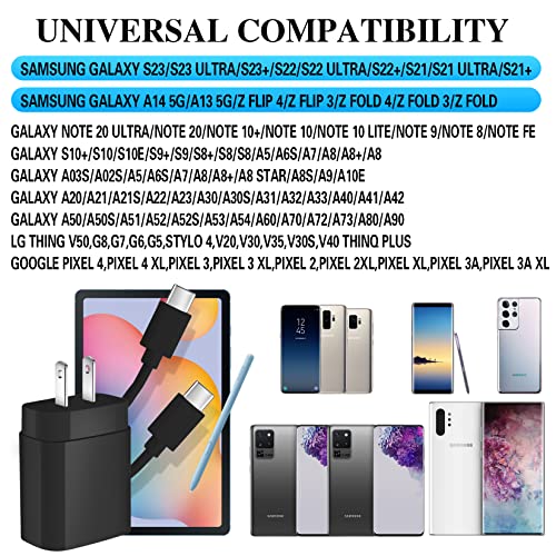 Type C Charger,2Pack 25W Super Fast Charger type c with 10 FT USB C Charger Cable,Samsung Type C Charger Fast Charging for Samsung Galaxy S23/S23Ultra/S23+/S22/S22Ultra/S22+/S21/S21+/S21Ultra/S20/S20+