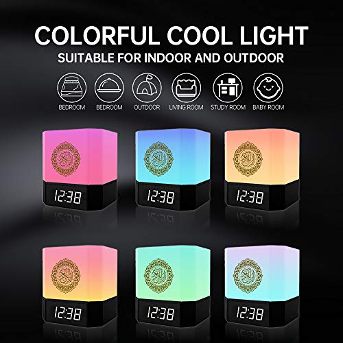 Swthlge Quran Cube,Quran Speaker Quran Player Remote & APP Control AZAN Speaker Quran lamp MP3 Eid Mubarak hajj Gift
