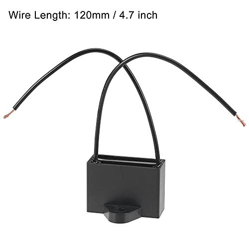 uxcell Ceiling Fan Capacitor CBB61 3.5uF 250V AC 2 Wires Metallized Polypropylene Film Capacitor 37x26x15mm for Electric Fan Pump Motor Generator 3Pcs