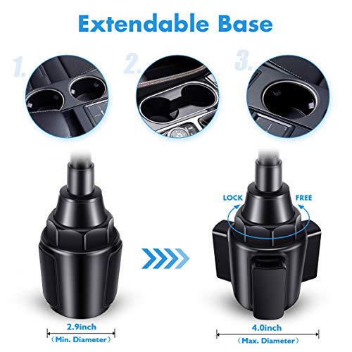 USB Car Fan, Car Cup Holder Fan Mount 3 Speeds Adjustable Gooseneck Fan Cradle for Better Cooling, Large Wind Single-Head Fan Powerful Quiet for Car, SUV Truck, Boat, Seat cup,Golf Car