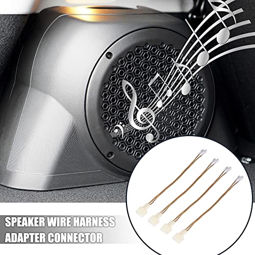 X AUTOHAUX 4pcs Car Speaker Connector Wire Harness Adapter Connector for Toyota Tacoma Tundra Venza Camry Yaris for Scion for Lexus for Mitsubishi Outlander Eclipse