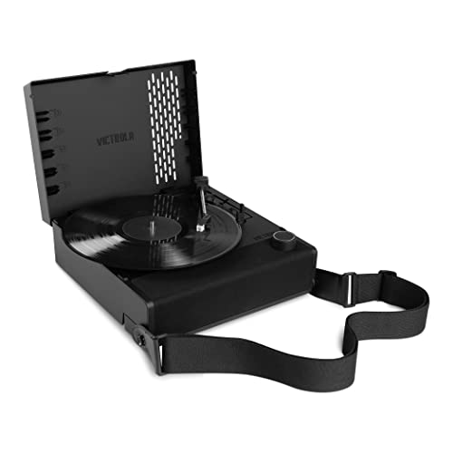 Victrola Revolution GO 3-Speed Bluetooth Portable Record Player with Built-in Speakers | Black VSC-750SB-BLK