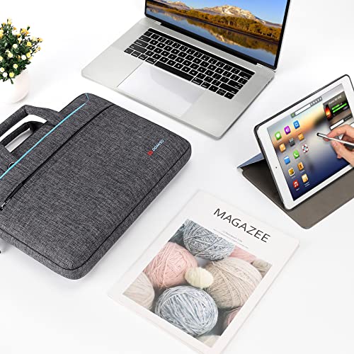 DOMISO 14 inch Laptop Sleeve Shoulder Bag Water-Resistant Protective Messenger Bag Business Briefcase Handbag for 14" Notebook/Lenovo ThinkPad E480 Yoga 920/13.5" Microsoft Surface Book, Blue