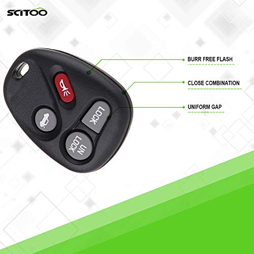 SCITOO Keyless Entry Option Replacement for 4 Buttons 1998-2001 for Chevy for Blazer for S10 for GMC Sierra 2500 Sonoma Yukon for Oldsmobile Bravada 1PC FCC 16245100