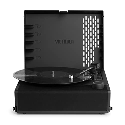 Victrola Revolution GO 3-Speed Bluetooth Portable Record Player with Built-in Speakers | Black VSC-750SB-BLK