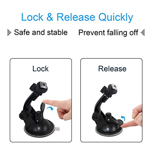 Collyon Windshield Mount,Car Windshield Suction Cup Camera Mount for 7 inch Display Monitor of Backup Camera