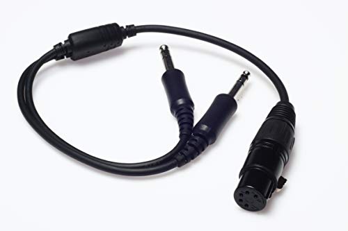 Wirenest Airbus XLR to GA Twin Plug Headset Adapter