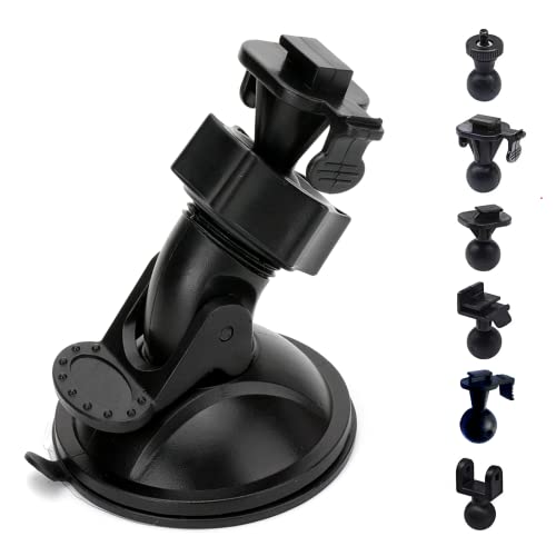 Sportway Dash Cam Mount, S10 Pro Suction Cup Dash Camera Mount Holder with 10+pcs Joints for Rove APEMAN CHORTAU Roav Nexar iiwey REXING Z-Edge Old Shark YI 98% Car Dash Cameras