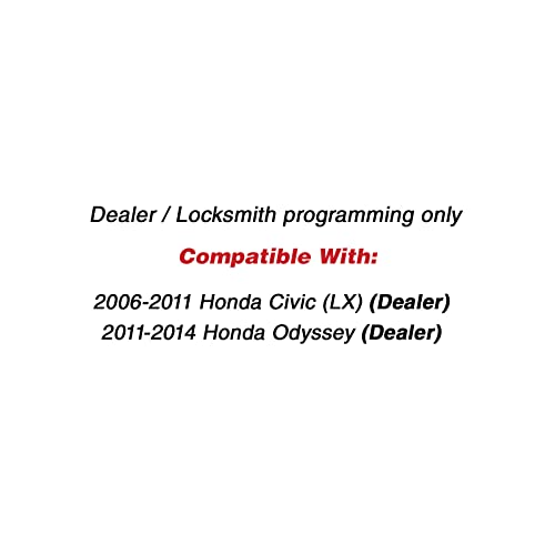 KeylessOption Keyless Entry Remote Control Uncut Car Ignition Key Fob Replacement for N5F-S0084A