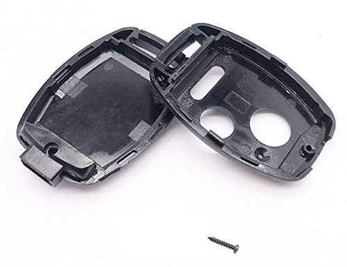 3 Buttons Replacement Key Fob Cover Case fit for Honda 2003-2012 Accord 2006-2013 Civic EX 2009-2015 Pilot 2005-2006 CR-V Ridgeline Odyssey Keyless Entry Key Fob Shell (2+1, Black)