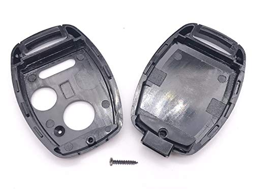 3 Buttons Replacement Key Fob Cover Case fit for Honda 2003-2012 Accord 2006-2013 Civic EX 2009-2015 Pilot 2005-2006 CR-V Ridgeline Odyssey Keyless Entry Key Fob Shell (2+1, Black)