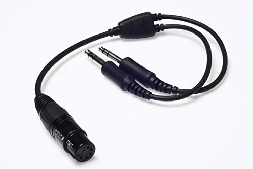 Wirenest Airbus XLR to GA Twin Plug Headset Adapter