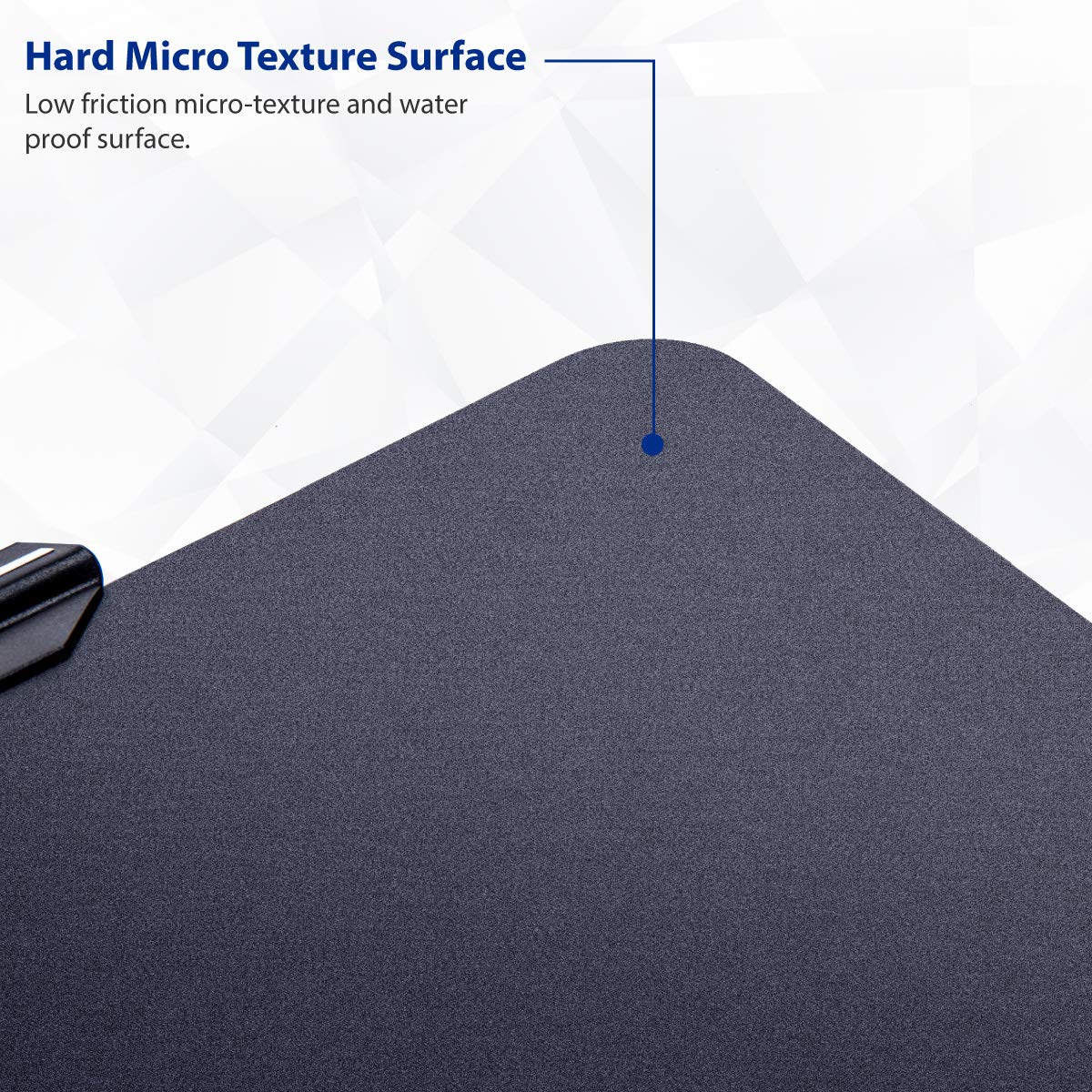 Large RGB LED Gaming Mouse Pad Hard Micro Texture Surface -7 Light Up Modes - Mouse Bungee Cable Manager Holder Attachment - PC; Mac; Linux