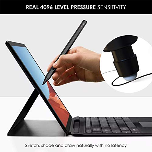 Stylus Pen for Surface Pro, Uogic Stylus Pen with Palm Rejection, Smooth Writing,1024 Levels Pressure, Rechargeable, for Surface Pro (3 Gen and Later Versions), Surface Go (1/2/3 Gen), and More.