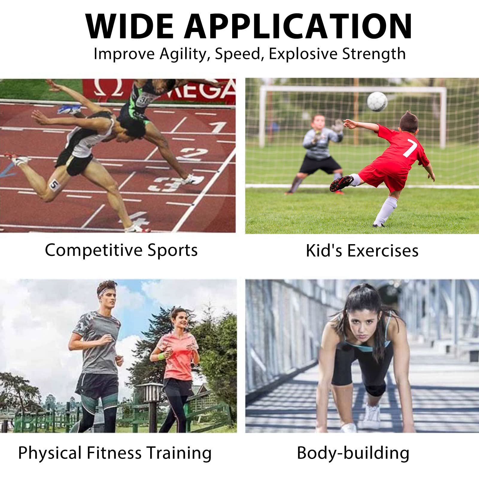 OYINDIZ Weight Sled Harness Kits, 5 PCS Pulling Strap for Running, Speed Power Agility Training Full Body Workout Football Exercise Equipment for Outdoor Men and Women 6.6FT