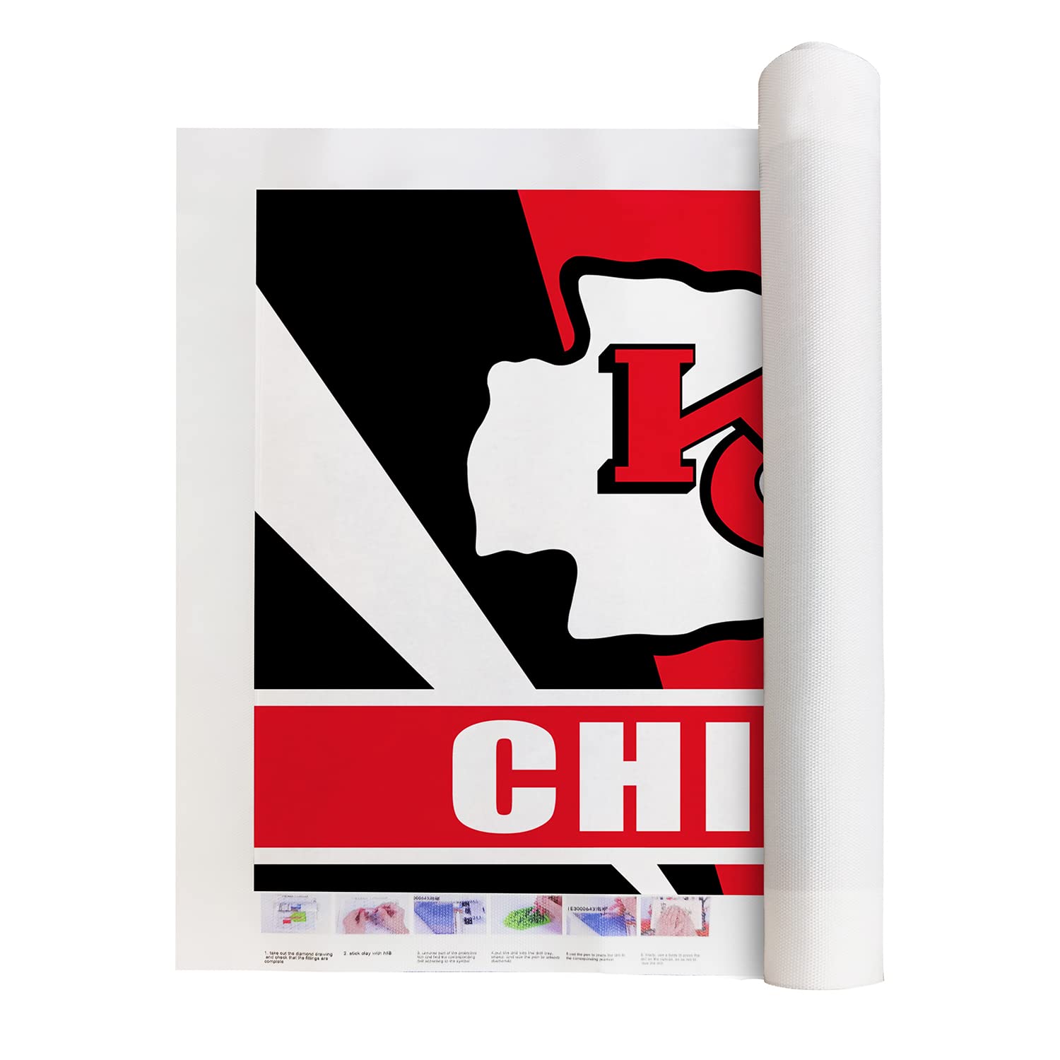 Kansas City Diamond Painting Football Kits for Adults 5D DIY Round Full Drills Diamond Art for Home Wall Decor 12x16 inches