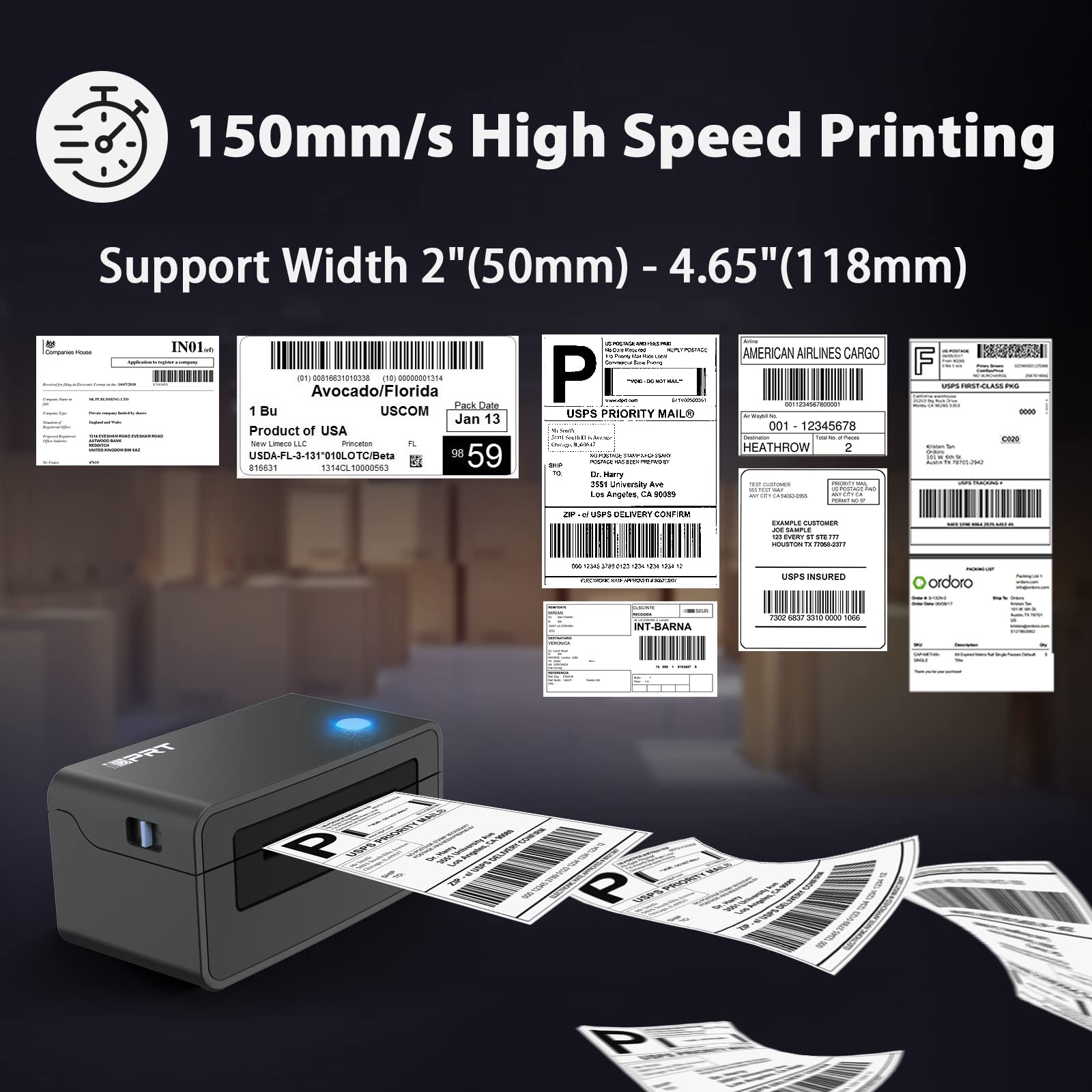 Thermal Label Printer - iDPRT SP410 Thermal Shipping Label Printer, 4x6 Label Printer, Thermal Label Maker, Compatible with Shopify, Ebay, UPS, USPS, FedEx, Amazon & Etsy, Support Multiple Systems