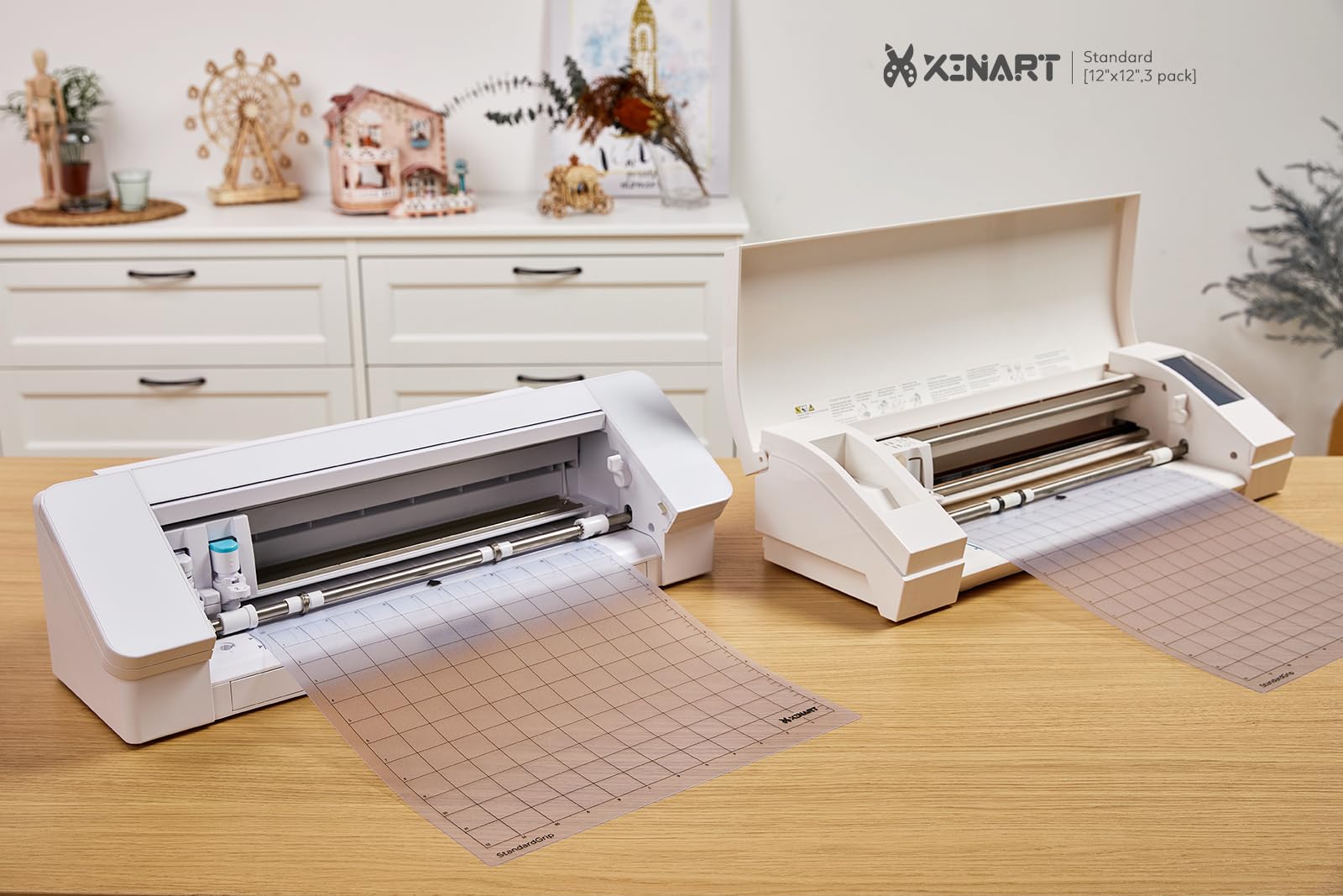 XINART StandardGrip Cutting Mat for Silhouette Cameo 4/3/2/1(3 Mats,12x12 inch) Standard Grip Adhesive Sticky Accessories Craft Vinyl Replacement Cut Mats for Silhouette Cameo