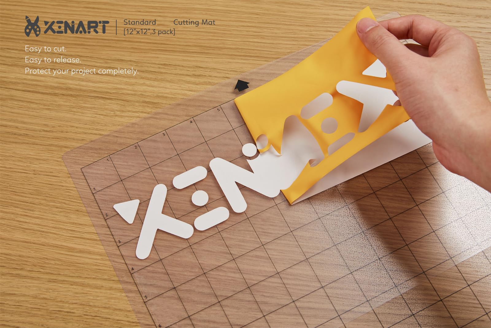 XINART StandardGrip Cutting Mat for Silhouette Cameo 4/3/2/1(3 Mats,12x12 inch) Standard Grip Adhesive Sticky Accessories Craft Vinyl Replacement Cut Mats for Silhouette Cameo