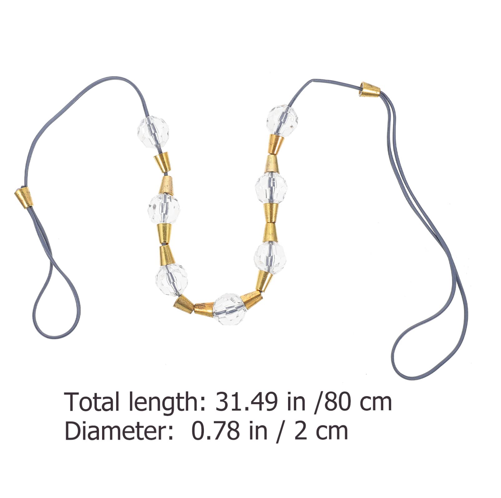2pcs Crystal Curtain Rope Tie Rope Curtain Tieback Drapery Holdback Rope Curtain Holdback Home Curtain Fixing Strap Curtain Binding Strap Crystal Curtain Holder Retro Curtain Rope