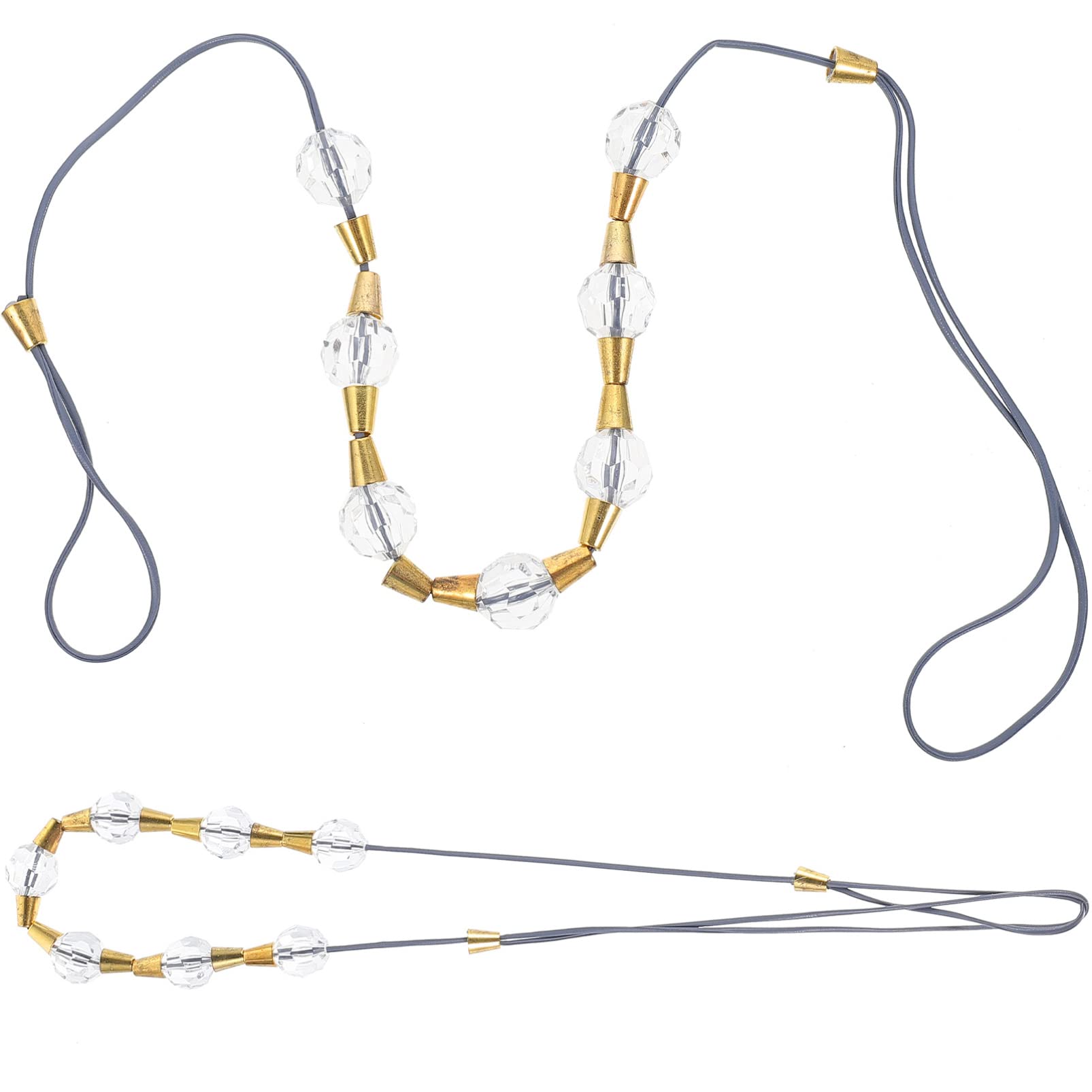 2pcs Crystal Curtain Rope Tie Rope Curtain Tieback Drapery Holdback Rope Curtain Holdback Home Curtain Fixing Strap Curtain Binding Strap Crystal Curtain Holder Retro Curtain Rope