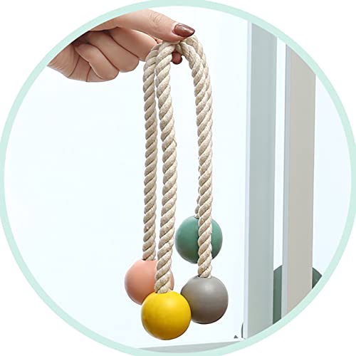 BAMFY 2 Pcs Magnetic Curtain Tiebacks Handmade Rope Holdback Curtain Tie Backs for Living Room, Kitchen, Dining Room, Outdoor, Bedroom, Bathroom (Color : B)