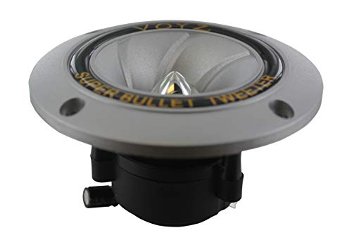 VOYZ 400 Watts Max Power Speaker Tweeter - 3.5” Piezo Super Horn Tweeters with Aluminum Diaphragm and High Temperature Voice Coil - 4-8 ohms for Speaker Box or Sound Project 1 Pair (2pcs) (PET-1918)