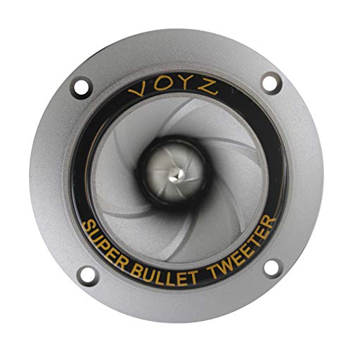 VOYZ 400 Watts Max Power Speaker Tweeter - 3.5” Piezo Super Horn Tweeters with Aluminum Diaphragm and High Temperature Voice Coil - 4-8 ohms for Speaker Box or Sound Project 1 Pair (2pcs) (PET-1918)